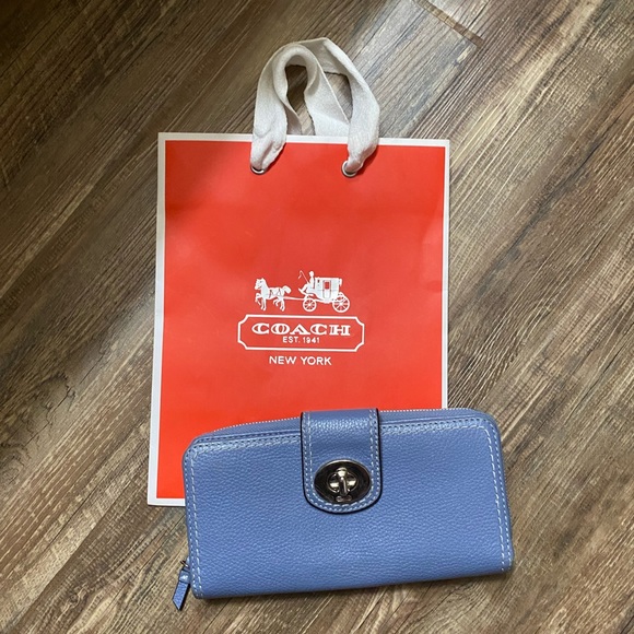Coach | Bags | Coach Twist Lock Long Wallet | Poshmark